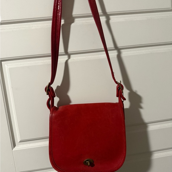 Coach | Bags | Coach Red Crossbody Bag With Structured Design | Poshmark